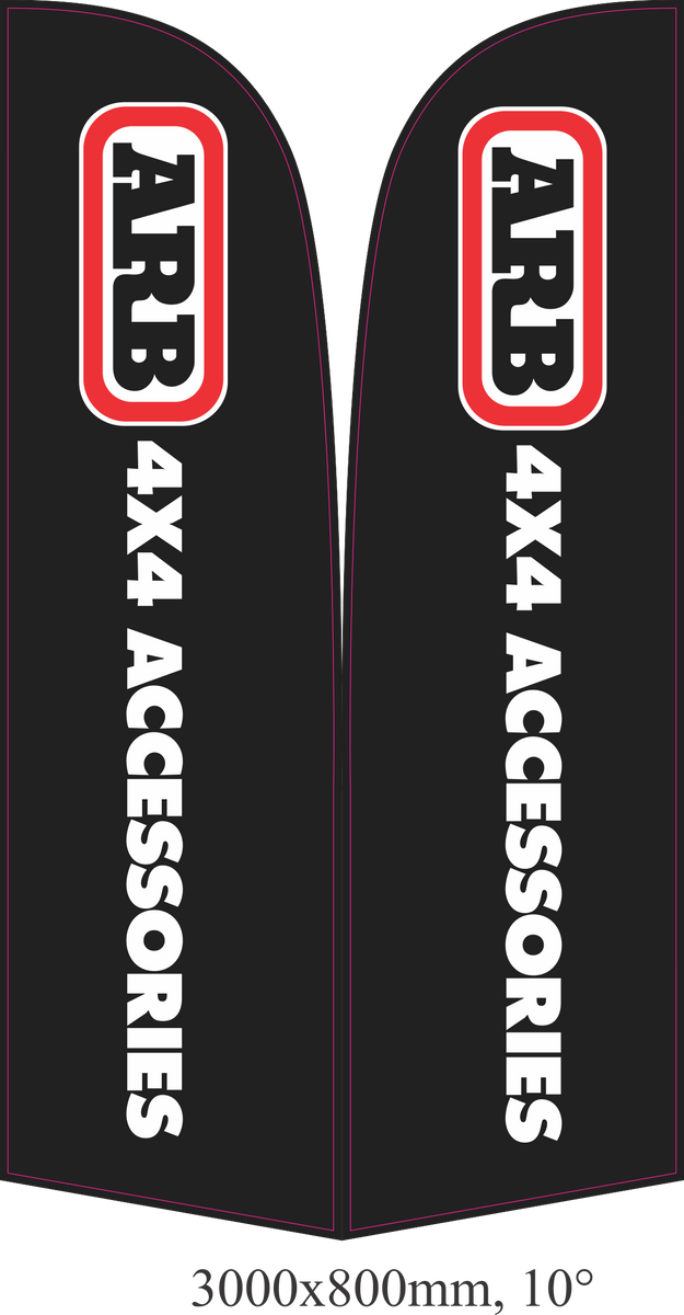 How ARB 4x4 Accessories Use Teardrop Banners & Custom Flag Banners for ...