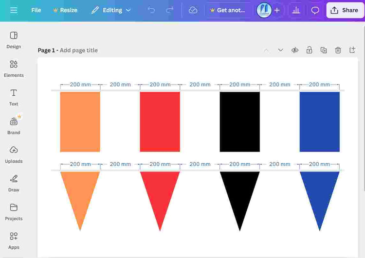 How to Design a Custom Bunting Flag in Canva? – TeardropBannerFlags.com.au