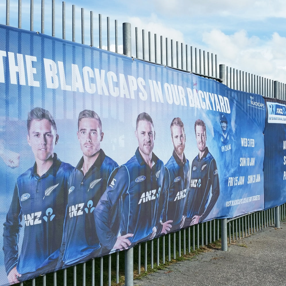 Large Format Fence Mesh Banners | Teardrop Banner Flags ...